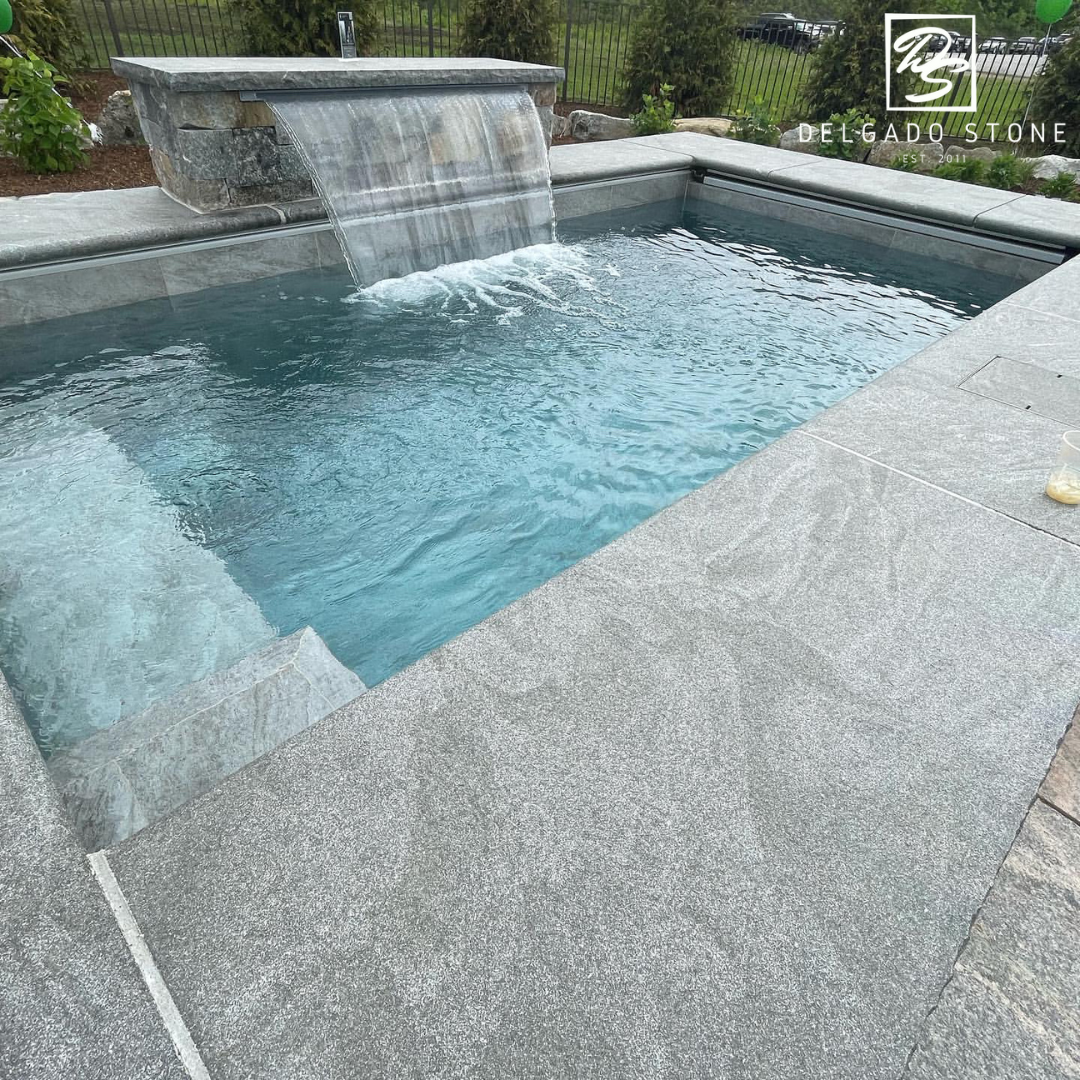 Delgado Stone Collections Featured at the new Soake Pools Experience Center