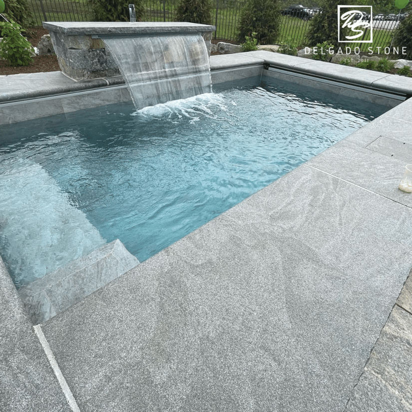 Delgado Stone Collections Featured at the new Soake Pools Experience Center